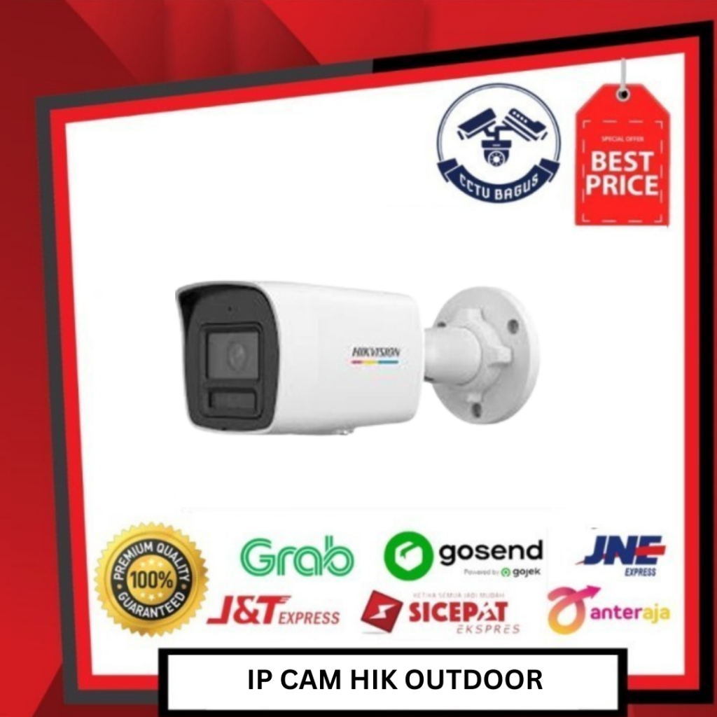 Jual IP CAM HIKVISION OUTDOOR 2MP DS-2CD1021G0-IU | Shopee Indonesia