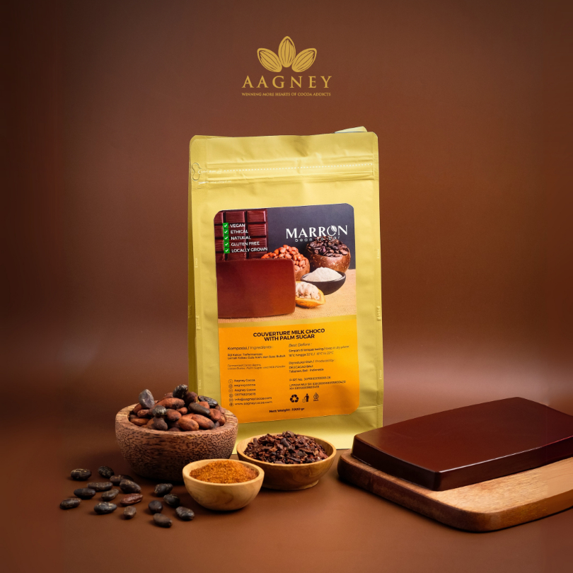 Jual Couverture Milk Chocolate with Palm Sugar 1 kg - Aagney Cocoa ...