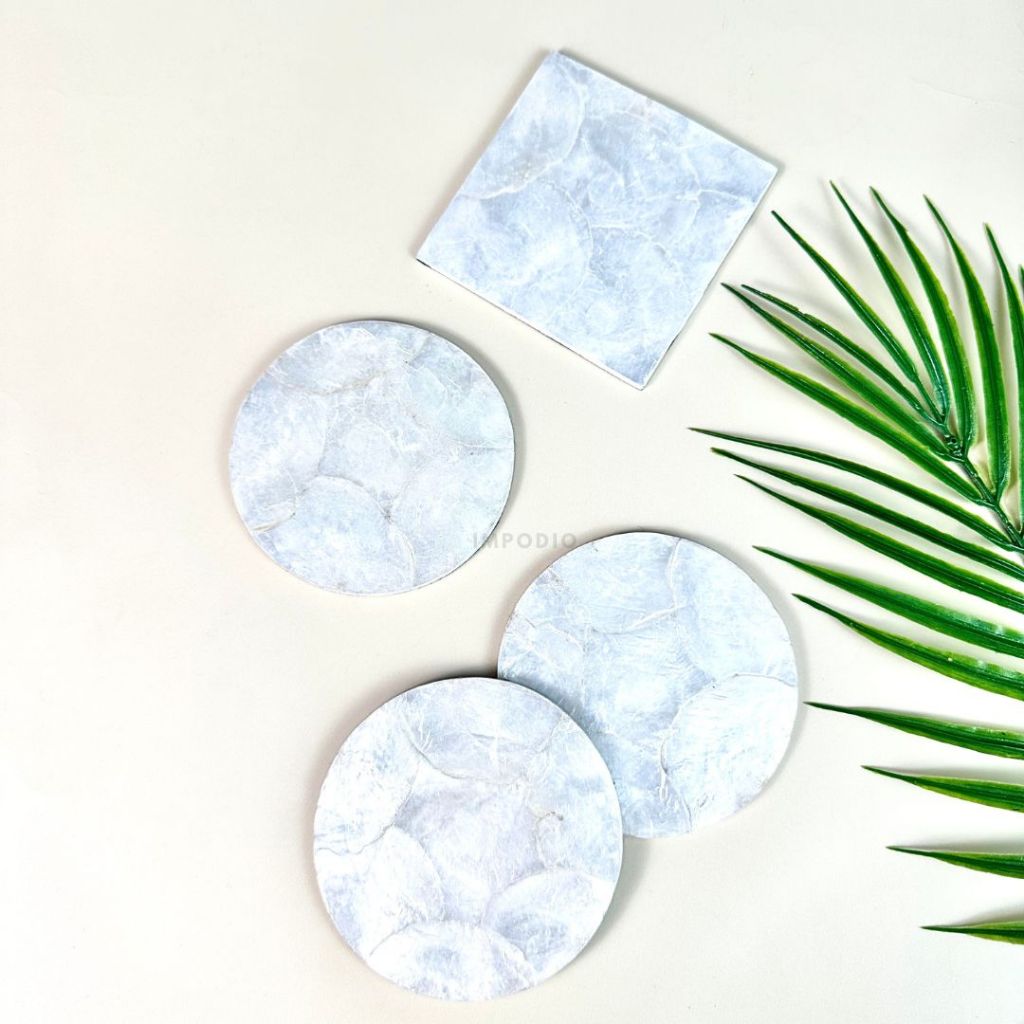 Jual IMPODIO Coaster Kulit Kerang Tatakan Aksesoris Serbaguna - Props ...