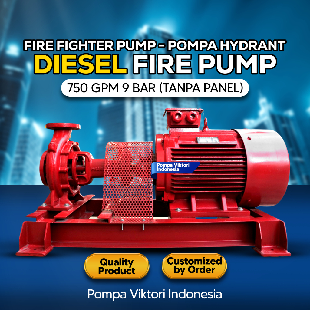 Jual Fire Fighter Pump - Pompa hydrant Diesel Fire Pump 750 GPM 9 Bar ...