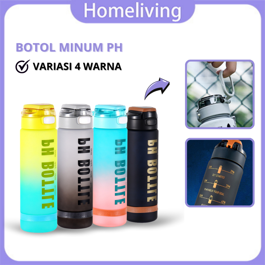 Jual Homeliving Botol Minum Sport, Botol Minum Aesthetic, BPA Free Botol Minum Warna Gradasi 1 ...