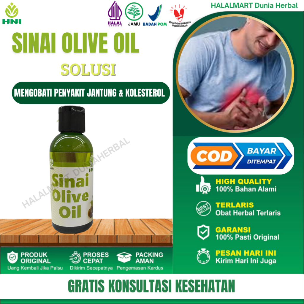 Jual Sinai Extra Virgin Olive Oil Minyak Zaitun HNI 60ml Mengandung 100 ...