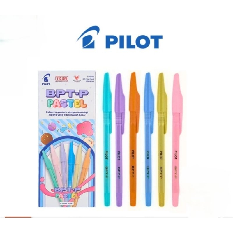 Jual Pilot Pulpen BPTP Pastel 0.7 fine tinta hitam ( isi 12 pcs ...
