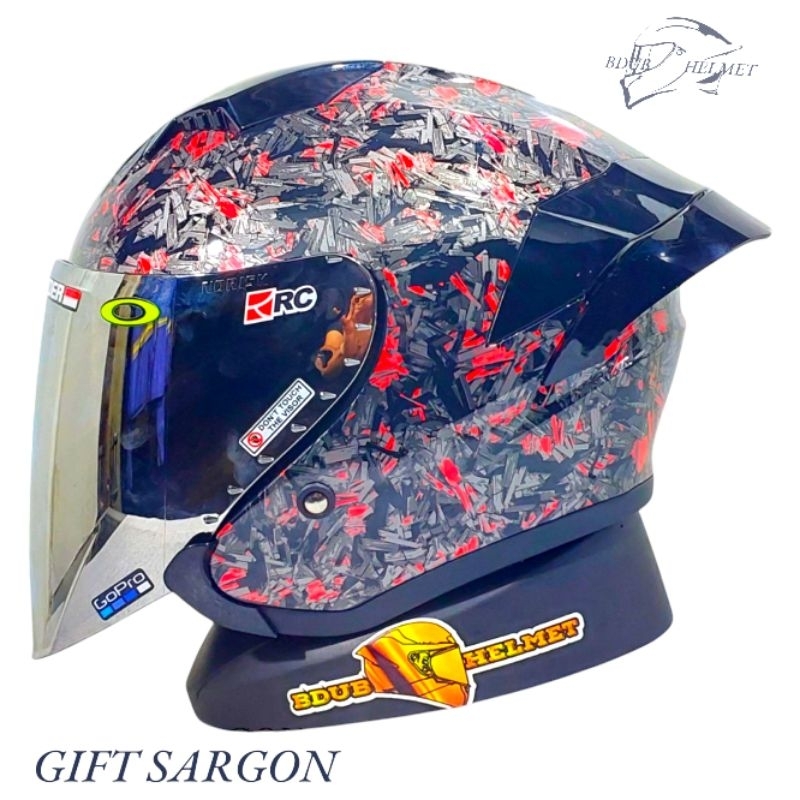 Jual Helm gift sargon carbon paket ganteng | Shopee Indonesia