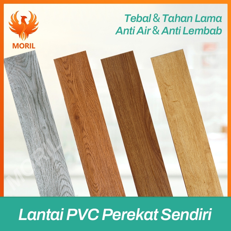 Jual Lantai Vinyl Stiker Perekat 91.5cmX15.2cmX1.2mm/Vinyil Lantai Kayu ...