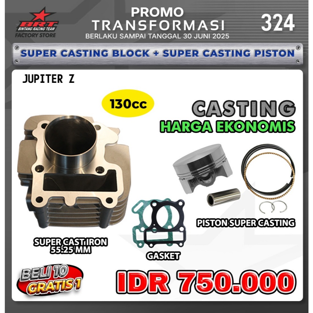 Jual Brt Super Casting Block & Piston Jupiter Z | Shopee Indonesia
