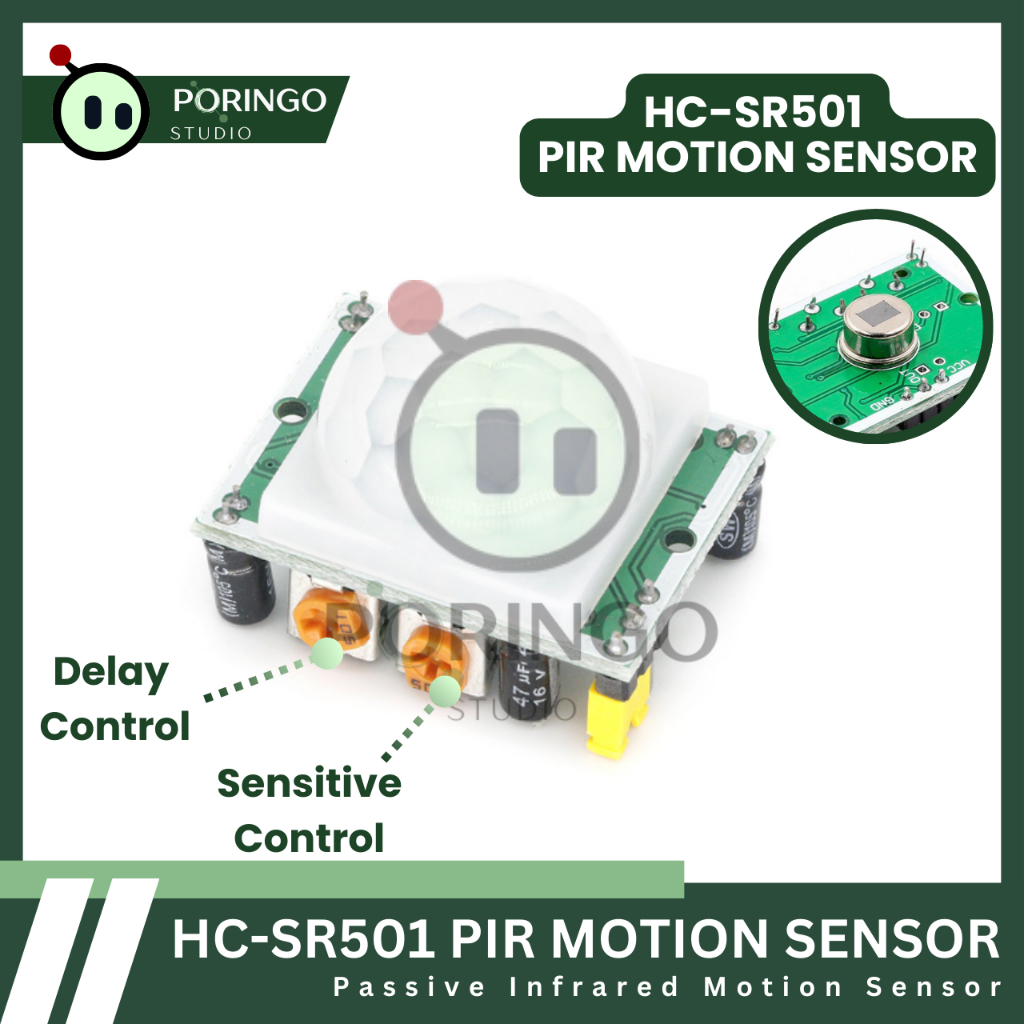 Jual HC-SR501 PASSIVE INFRARED (PIR) MOTION SENSOR - PYROELECTRIC ...