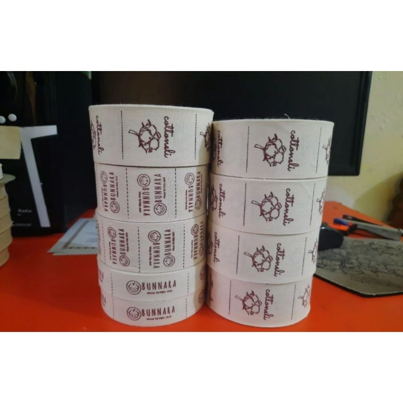 Jual Label katun 3cm untuk baju hijab, dan masker (2 hari jadi/free ...
