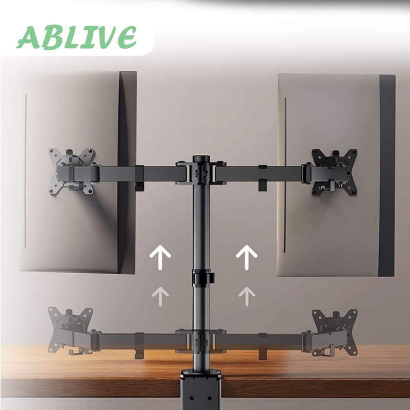 Jual Dual Monitor Bracket Stand Monitor TV Lcd Bracket Arm Dual Monitor ...