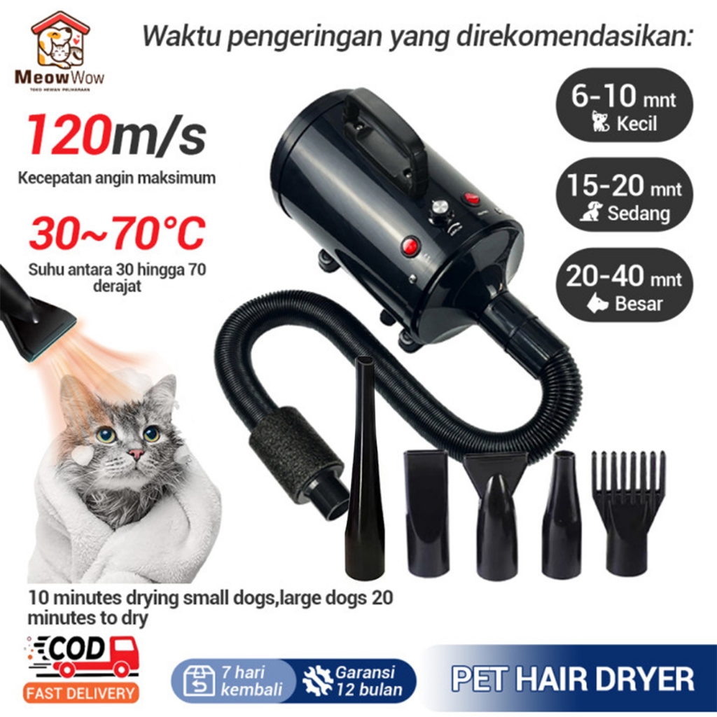 Jual MEOWWOW Pet Blower air Pet Dryer Pet Grooming hewan peliharaan ...