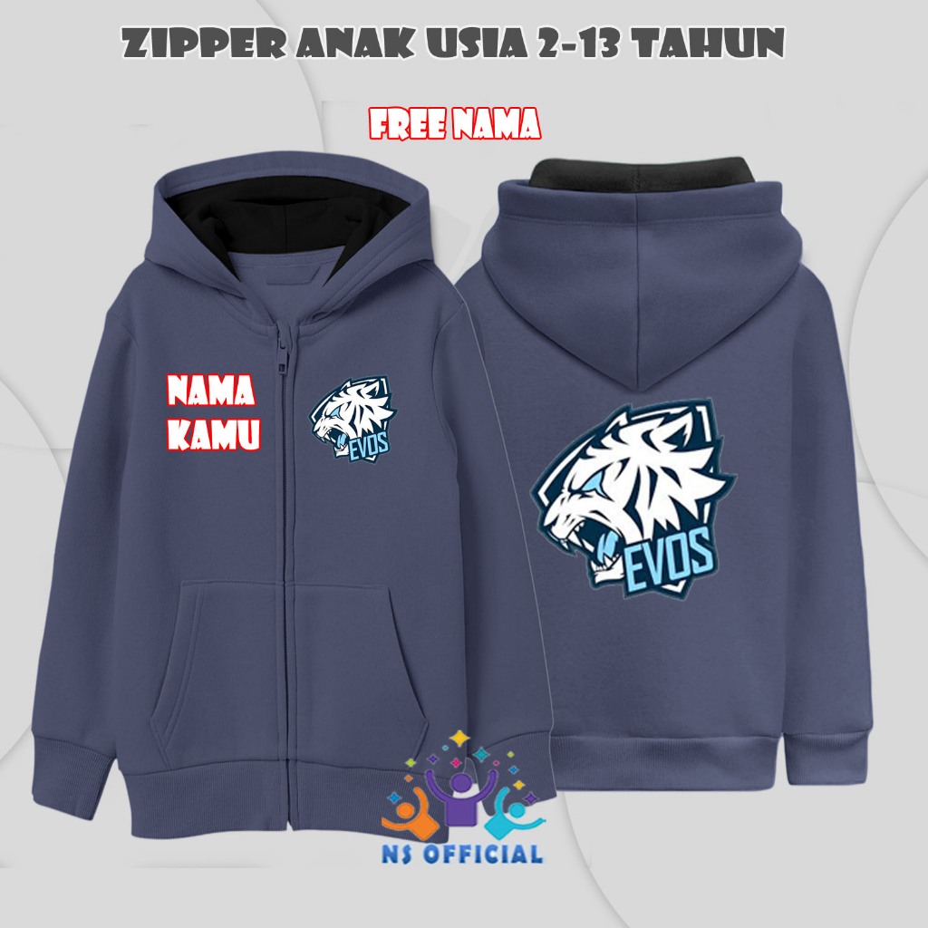 Jual Jaket Hoodie Anak Laki Laki Evos Usia 2 3 4 5 6 7 8 9 10 11 12 13 ...