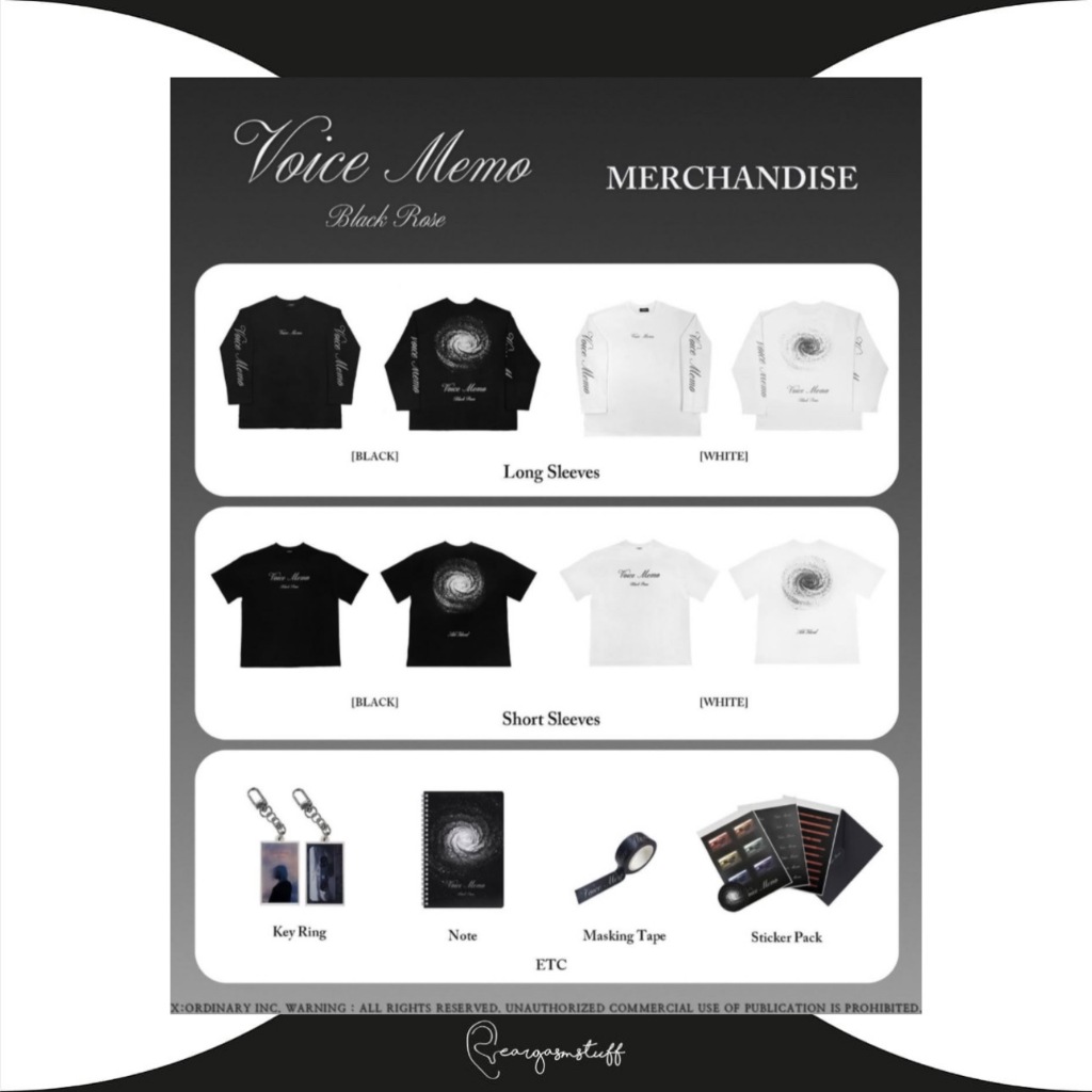Jual ASH ISLAND VOICE MEMO BLACK ROSE OFFICIAL MERCHANDISE / MERCH ...