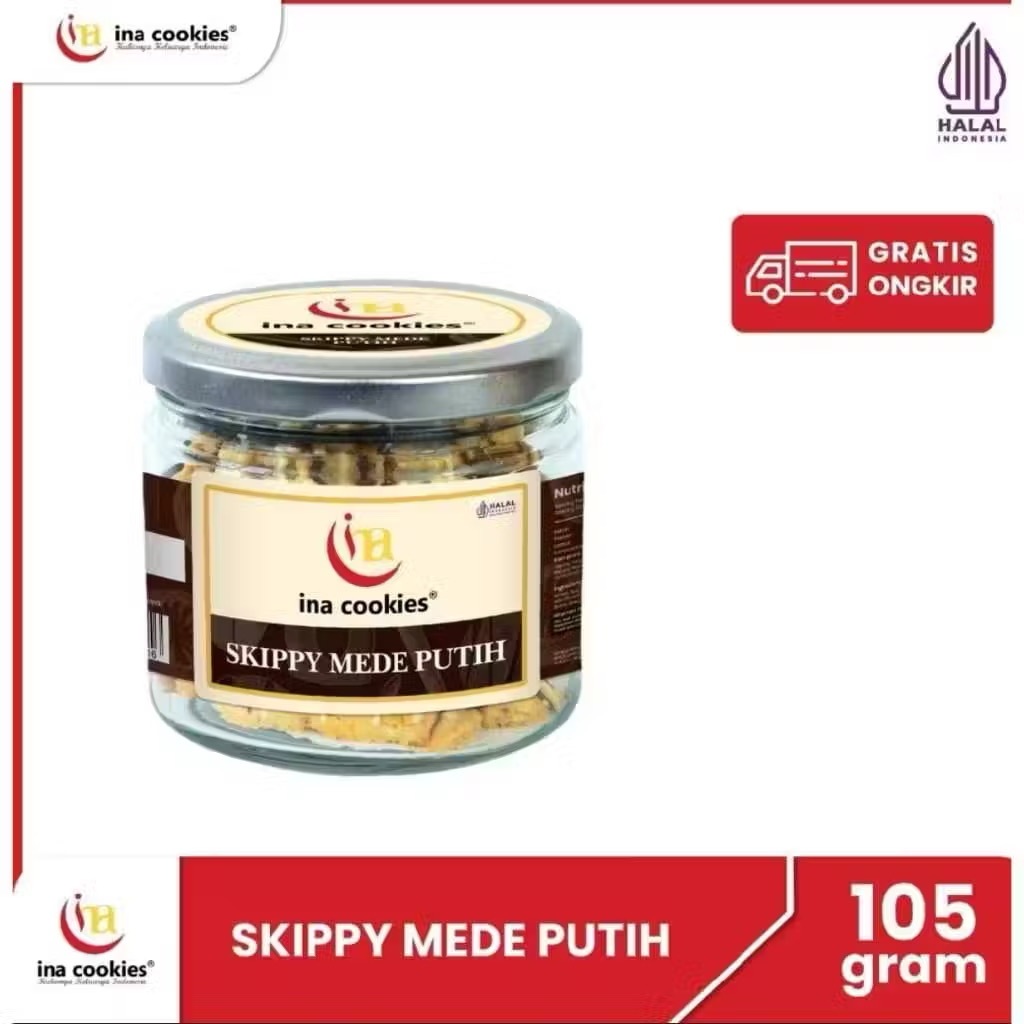 Jual Ina Cookies Jar SKIPPY MEDE PUTIH | Shopee Indonesia