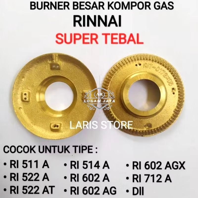 Jual Burner Kuningan Kompor Rinnai BESAR Burner KUNINGAN Besar Kompor ...