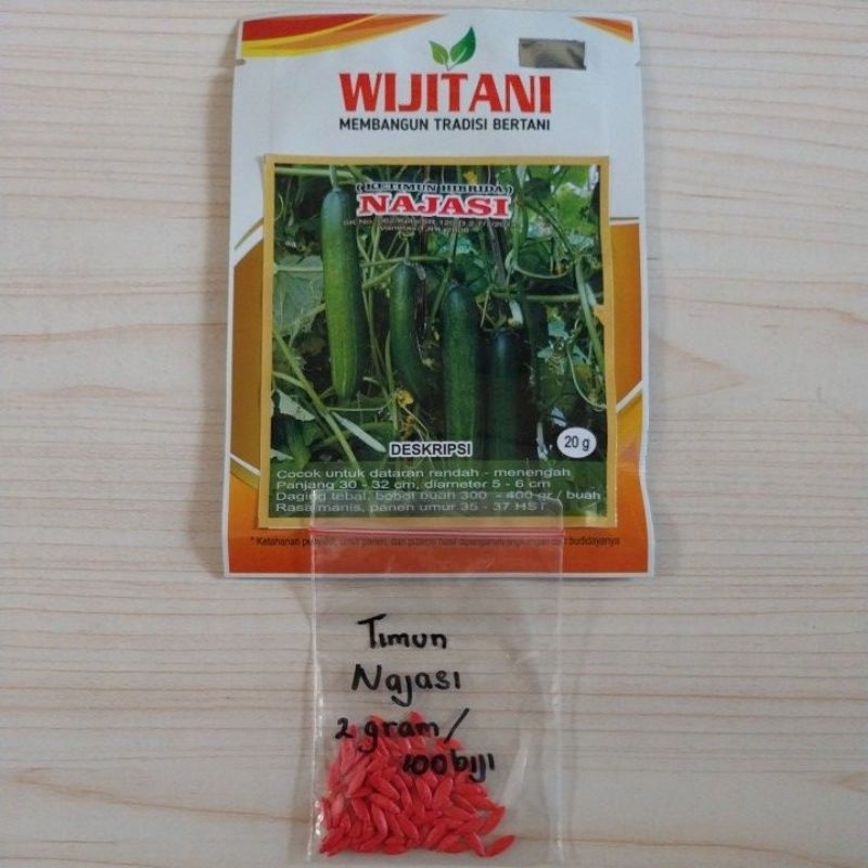Jual timun najasi repacking isi 2 gram atau 100 biji | Shopee Indonesia
