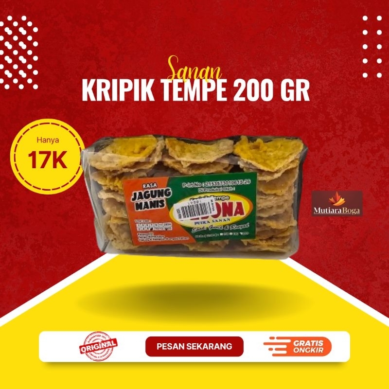 Jual Kripik Tempe Khas Malang 200 gram sanan / pesona | Shopee Indonesia
