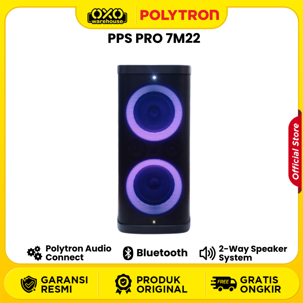 Jual POLYTRON Party Speaker PPS-PRO7M22 Bluetooth Karaoke 1 Wireless ...