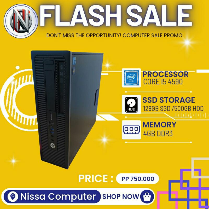 Jual pc built up HP Elitedesk 700 g1 Sff core i5 4590 3.30ghz | Shopee ...
