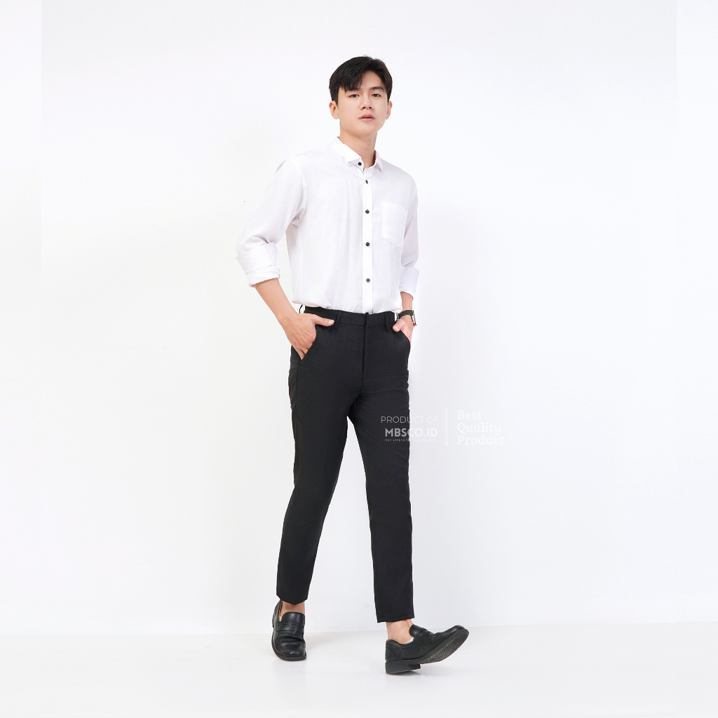 Jual MBSCO - Celana Ankle Pants Pria (formal, bahan, kantor, kain, kerja) Slimfit Premium ...