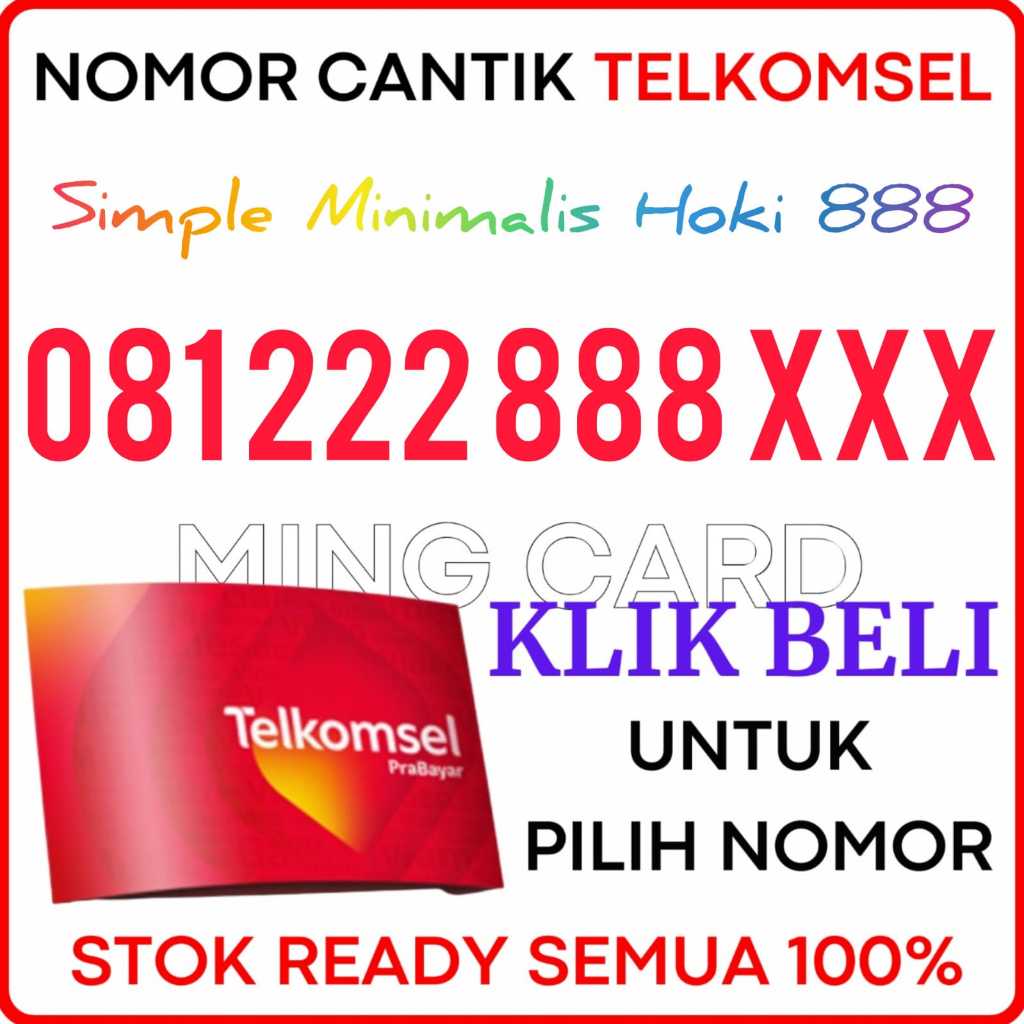 Jual Tipe 081 222 888 - Nomor Cantik Telkomsel 4G/5G Kartu Perdana Simpati Prabayar | Shopee ...