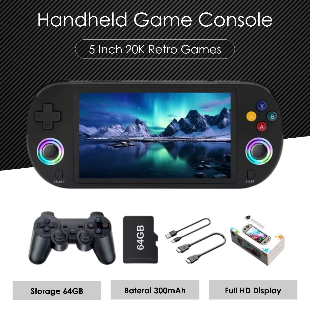 Jual Game Console Handheld Gameboy Retro Games 20K 5 Inch 64GB - M22Pro ...
