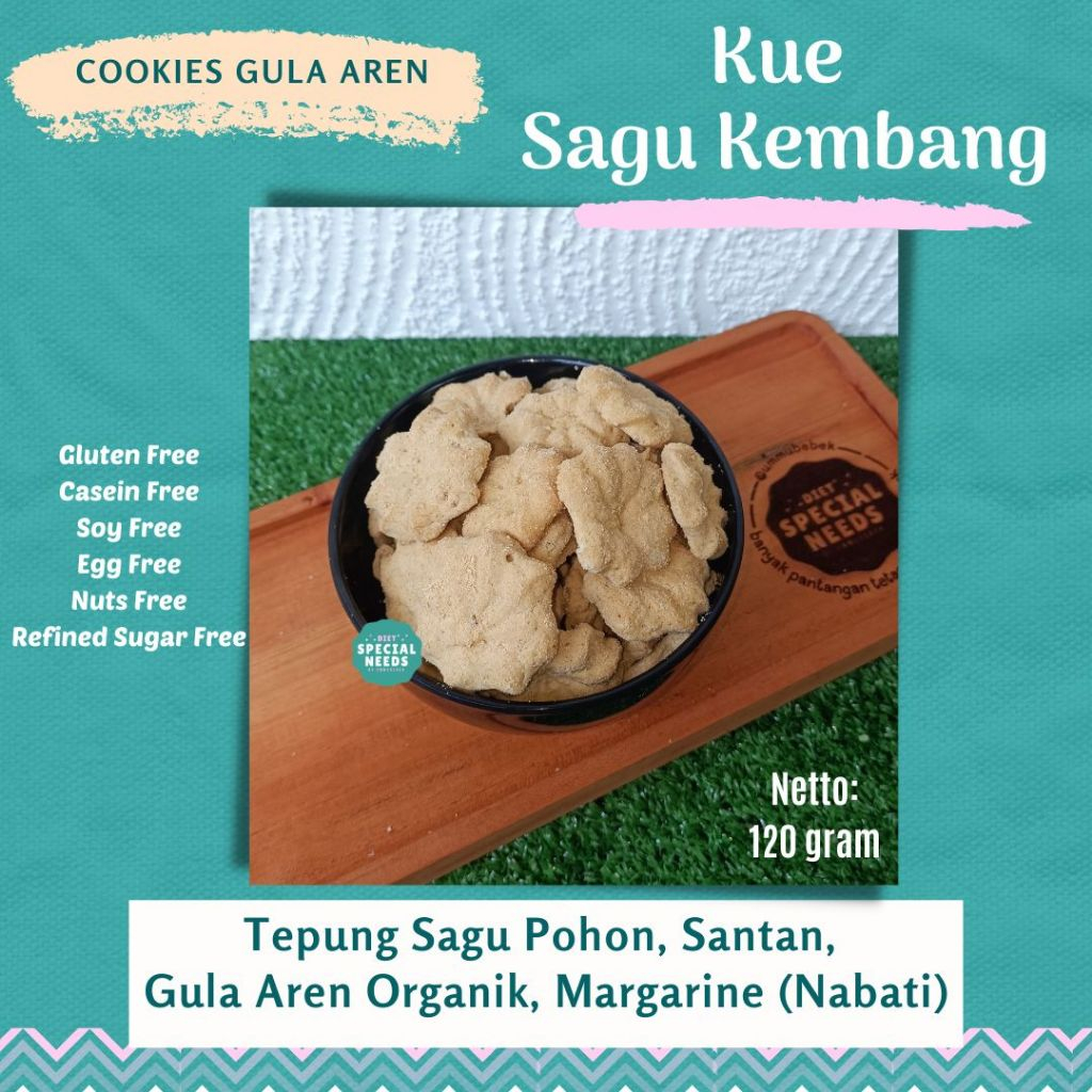 Jual Kue Sagu Kembang Light Sweet Renyah FREE of Gluten Susu Telur ...
