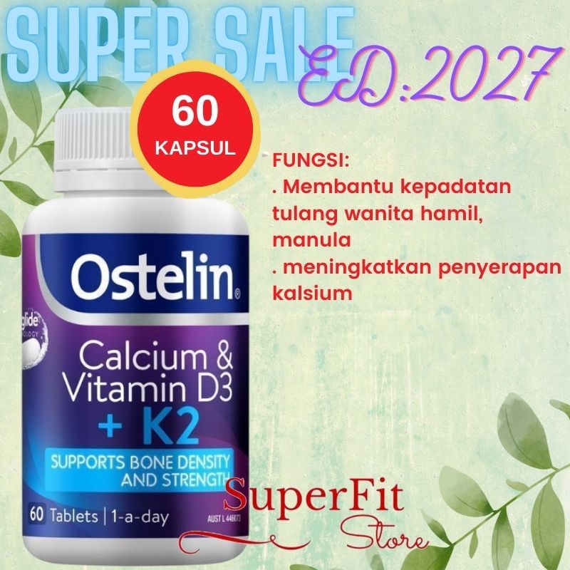 Jual Ostelin Cal DK2 Calcium & Vitamin D - 60 Tablets Made in Australia ...