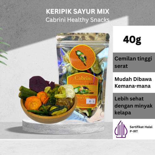 Jual Keripik Sayur Kering Mix Lokal CABRINI Crunchy Veggie Snack ...