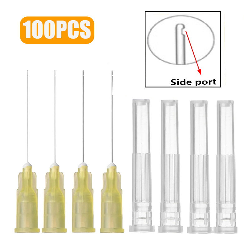 Jual 100Pcs Dental Endo Irrigation Needle Tip End-Closed Side Hole Endo ...