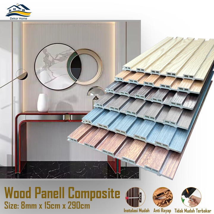 Jual Wood Panel WPC / Wall Panel PVC / Woodpanel Wallpanel Kisi Kisi Kayu / Panel Dinding Motif ...