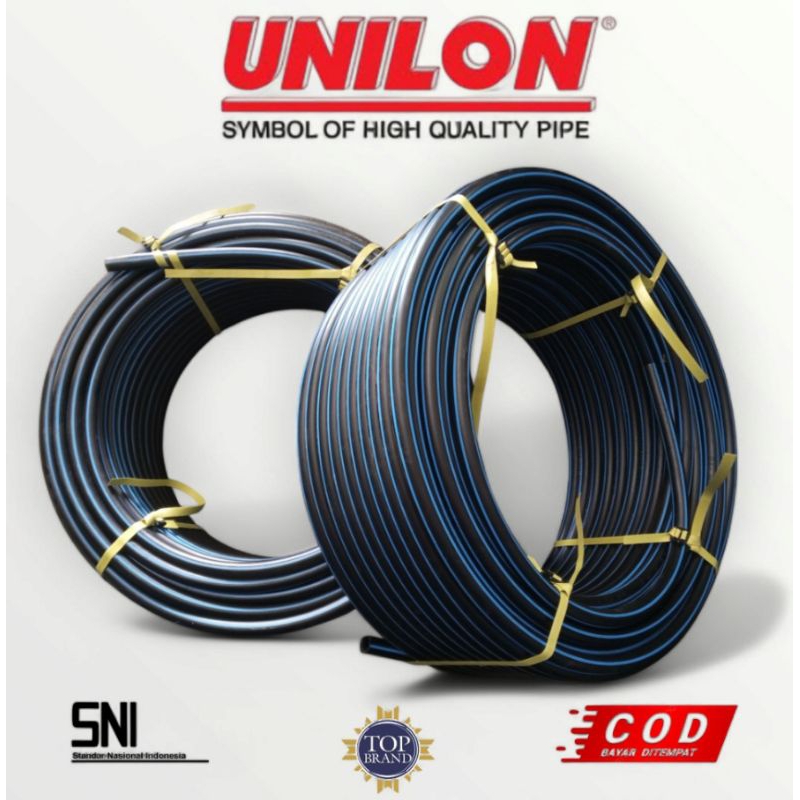Jual pipa HDPE unilon ukuran 3/4 inch atau 25 mm panjang 50 meter ...