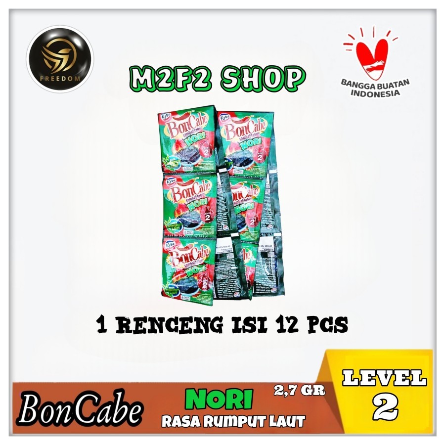 Jual BonCabe Level 2 Sambal Tabur Nori Rumput Laut Sachet - 2,7 gr ...