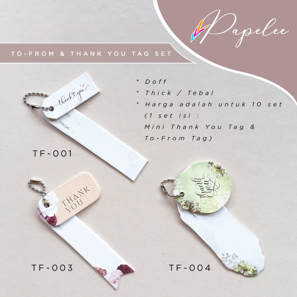 Jual TO-FROM & THANK YOU SET TAG / Tag Hampers | Shopee Indonesia