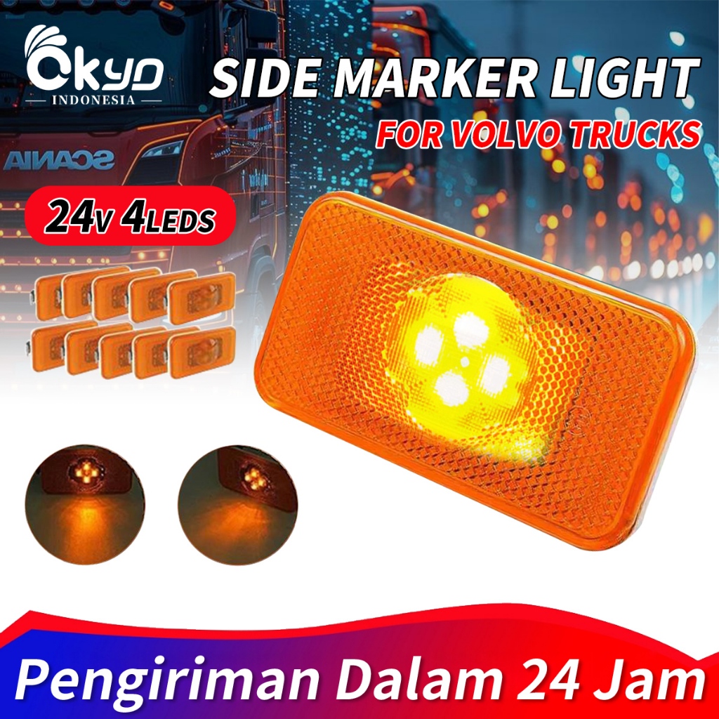 Jual 5 PCS SET /Sein Samping Truk LED 24V Untuk Renault Lampu /Penanda Samping Lampu /Jarak ...