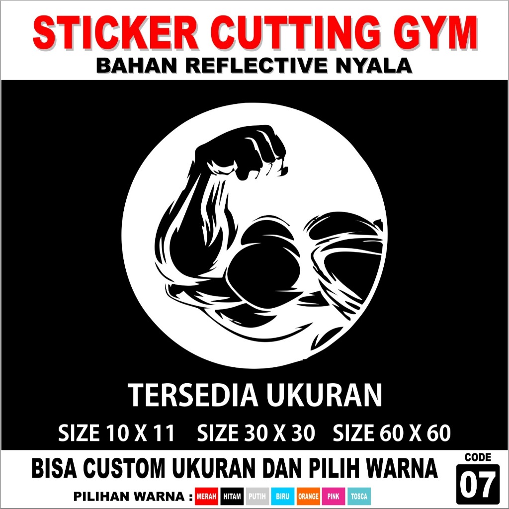 Jual STICKER WALL CUTTING STICKER CUTTING DINDING GYM STICKER CUTTING ...