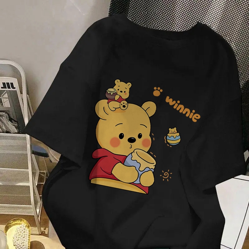 Jual KOIKOO Baju Kaos Oversize Wanita Skena Disney Winnie The Pooh ...