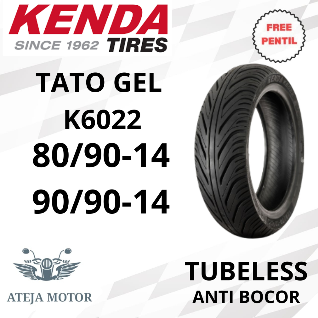 Jual Ban Motor Tubeless Ban KENDA K6022 Tato Gel 80/90-14 90/90-14 Ban ...