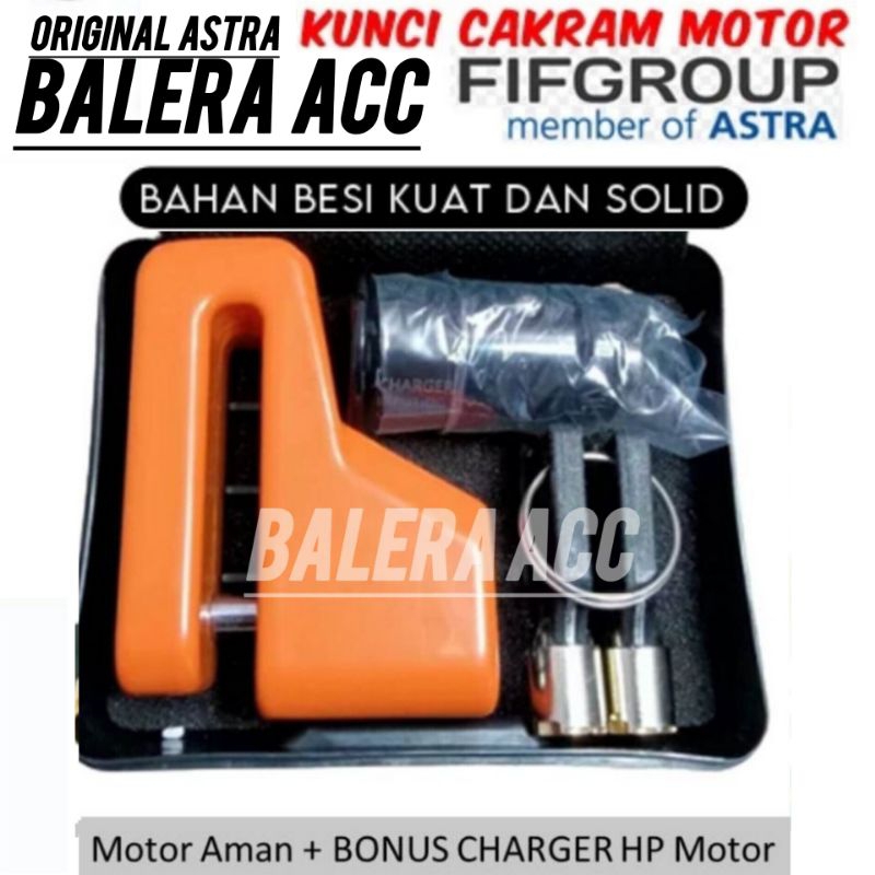 Jual Kunci Gembok Cakram Motor + Charger Original Astra FIF Group ...