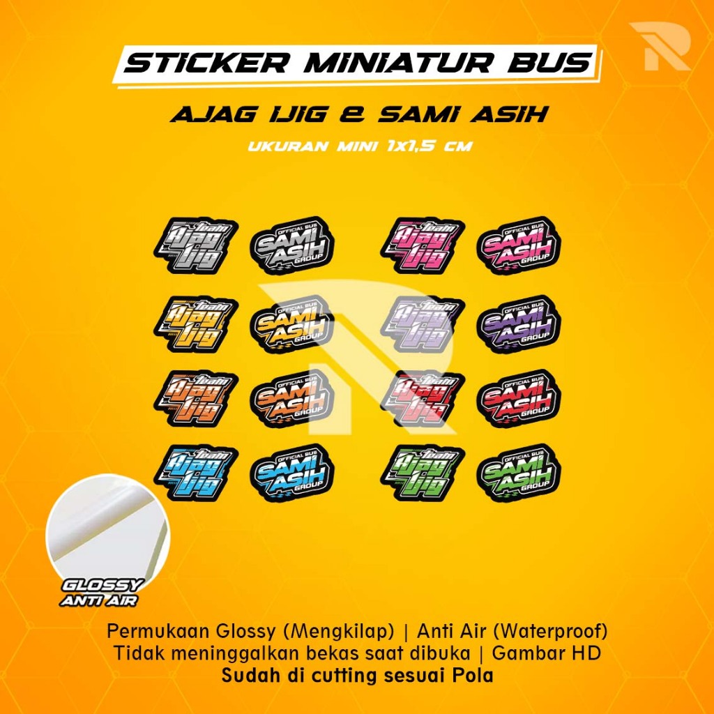 Jual Sticker Miniatur Bus Basuri Stiker Ajag Ijig / Setiker Sami Asih ...