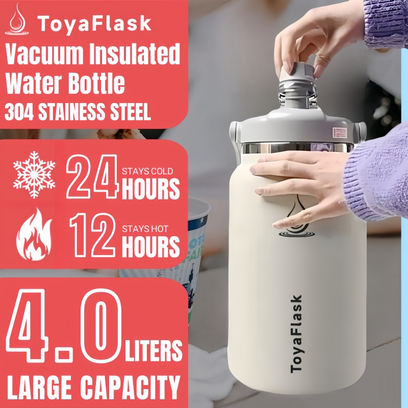 Jual Toya Dodge Large Capacity 4000ml/2800ml Outdoor Portable Stainless Steel Travel Water ...