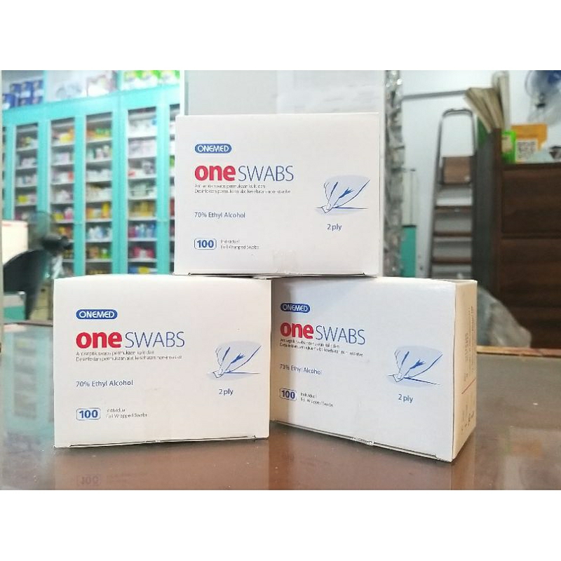 Jual ONE SWAB 1 BOX ISI 100 | ONE MED | ALKOHOL SWAB | Shopee Indonesia