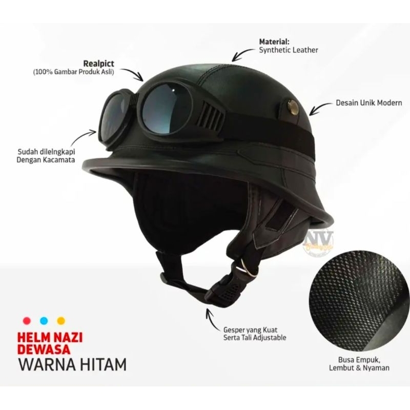Jual HELM NAZI CLASSIC/Helm Retro/Helm Unik/Helm Vespa/Helm Matic ...
