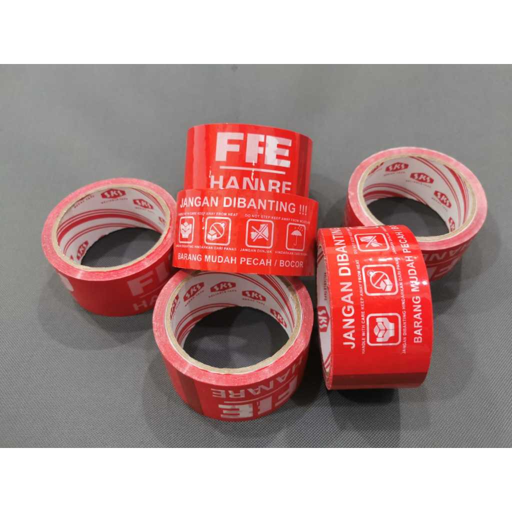 Jual (1 Pcs) Lakban Fragile 2 Inch 48mm x 90 Yard / Isolasi Selotip ...