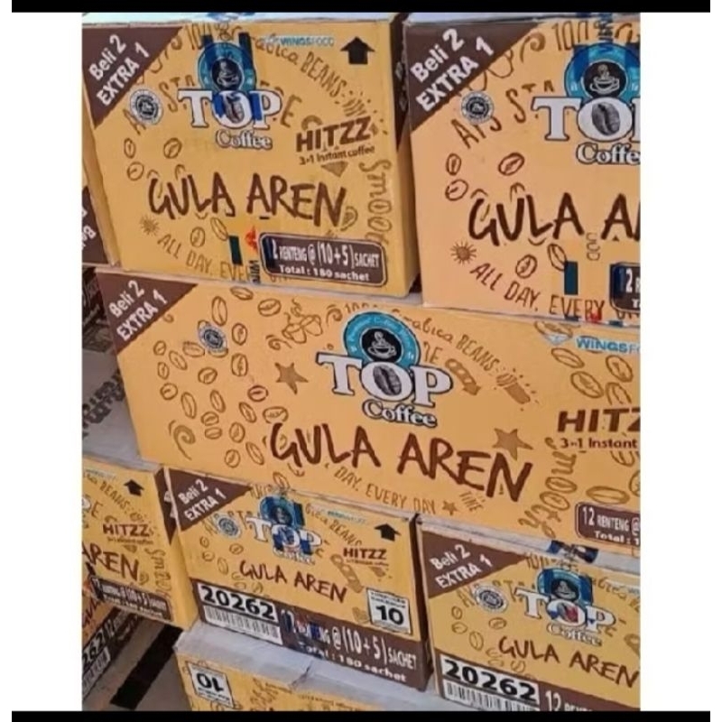 Jual Top COFFEE GULA AREN 1 dus isi 12 renceng | Shopee Indonesia