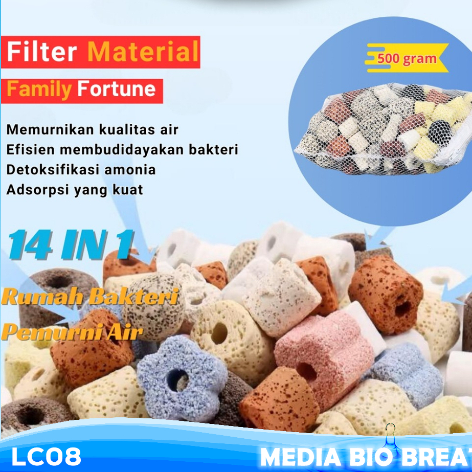 Jual Paket Media Bio Breath Rumah Bakteri 14in1 Media Filter Bakteri ...