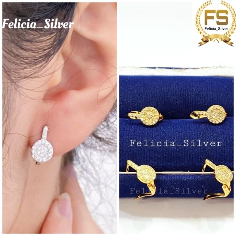 Jual Anting Perak Asli Silver 925 Lapis Emas Kuning - Anting Anti Karat - Anting Jepit Wanita ...