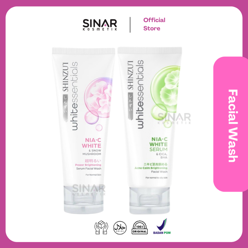 Jual Shinzui Whitessentials Double Brightening Facial Wash Snow ...