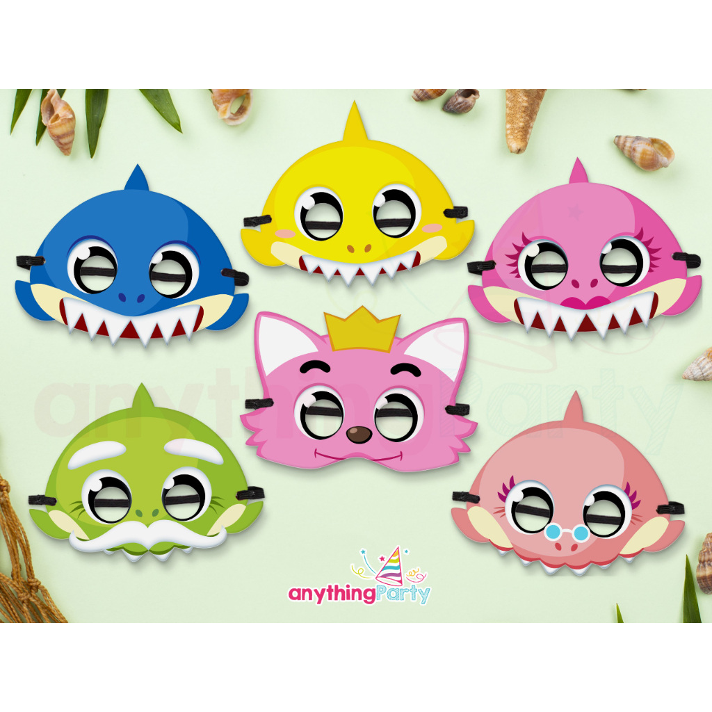 Jual Baby Shark Topeng Pesta Ultah Anak / Birthday Party Mask Shark ...