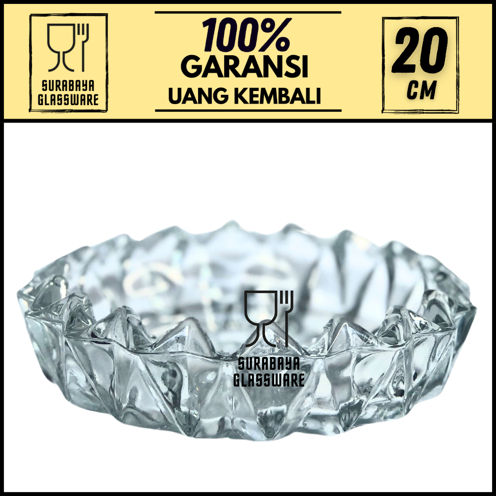 Jual ASBAK ROKOK BESAR KACA TEBAL 20 CM ASBAK KACA TEBAL KEREN ESTETIK ...