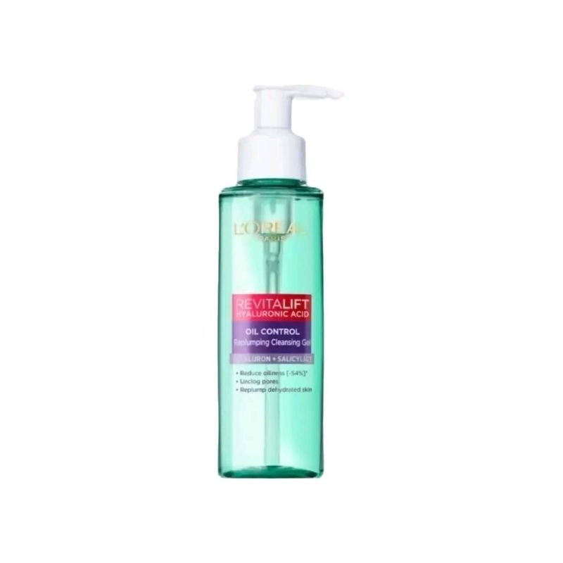 Jual Loreal Paris Revitalift Hyaluronic Acid Oil Control Replumping Cleansing Gel 120ml | Shopee ...